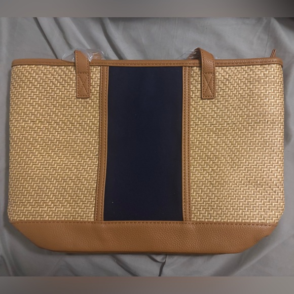 thirty-one | Bags | Nwt Thirtyone Tan And Blue Little Dreamer Tote Bag ...